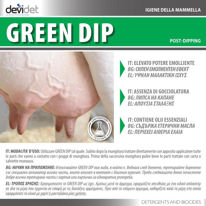 Devidet - Gel Post Dipping Green Dip | Igiene mammella | Zootecnia
